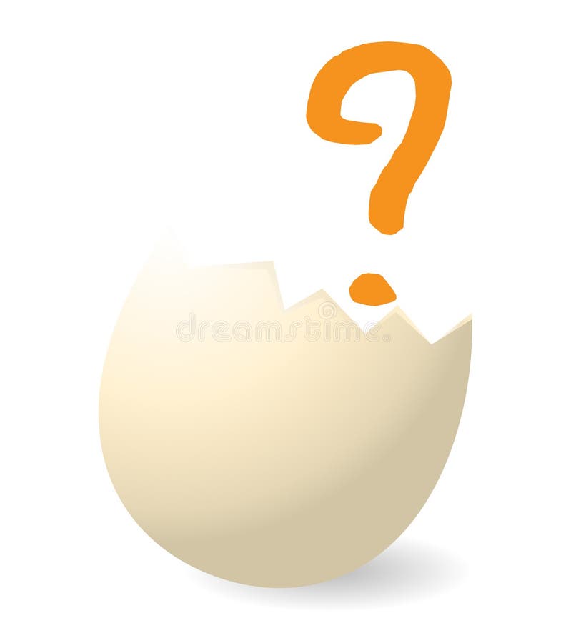 Chicken Egg With A Question Mark Stock Illustration - Illustration of ...