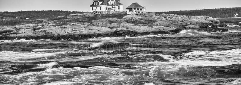 Egg Rock Lighthouse, Acadia National Park, Maine Stock Photo - Image of ...
