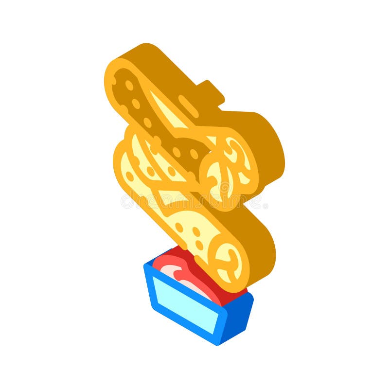 Egg Roll Fast Food Isometric Icon Vector Illustration Stock Vector ...
