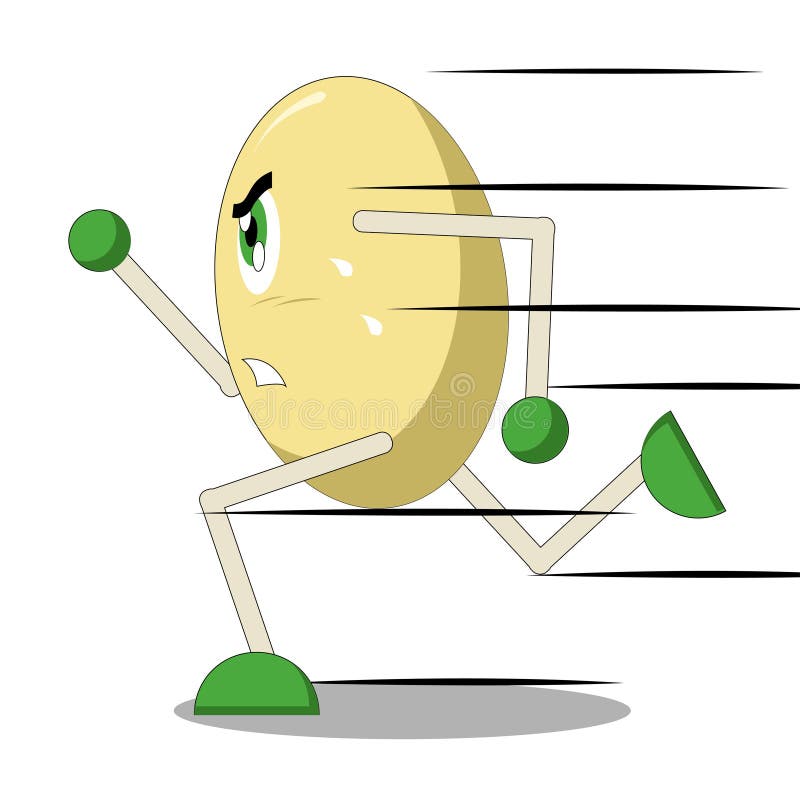 Egg running fast stock vector. Illustration of fast, cartoon - 74016892