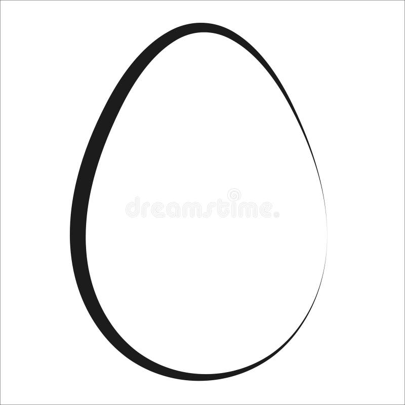 Egg Shape Icon, Easter Egg Silhouette Vector Outline Stock Vector ...