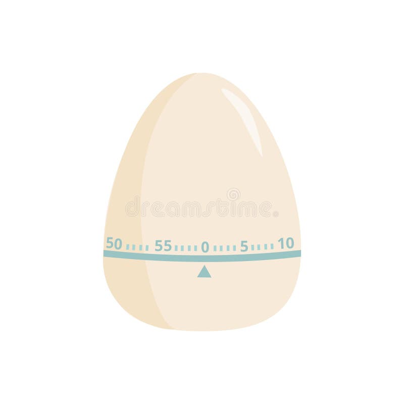 Egg Shape Kitchen Timer Cartoon Icon Vector Illustration Stock Vector ...