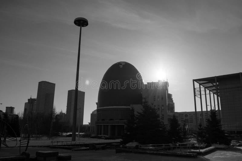 Egg Shaped Building in Astana, Kazakhstan Stock Photo - Image of ...