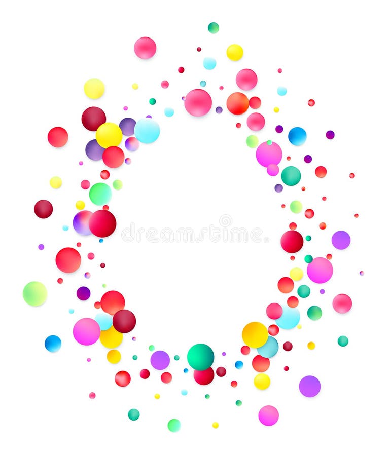 Egg-Shaped Confetti Cascade. Vector Illustration Stock Vector ...