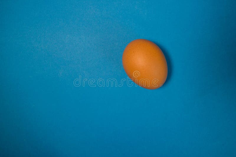 Egg in the Shell on a Blue Background Stock Photo - Image of cooking ...