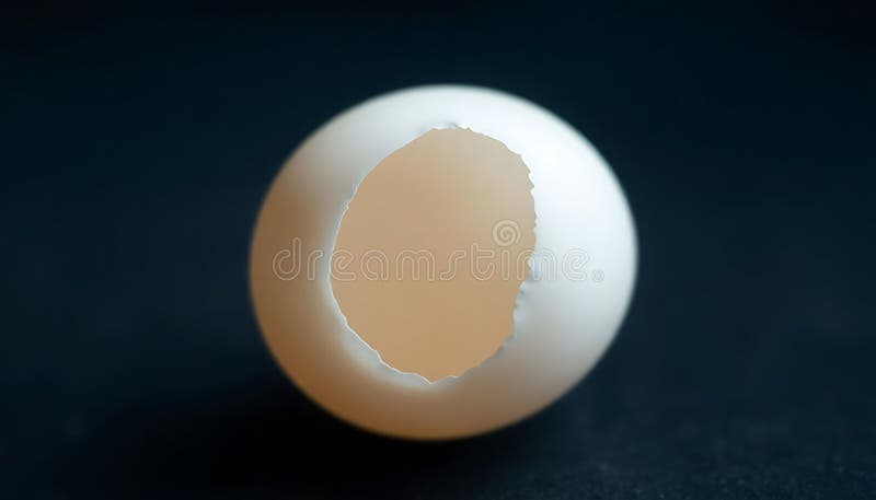 Egg Shell with a Hole in it Stock Illustration - Illustration of ...