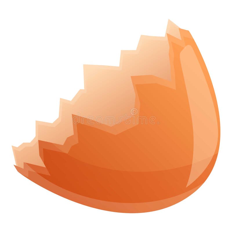 Egg Shell Icon, Cartoon Style Stock Vector - Illustration of eggshell ...