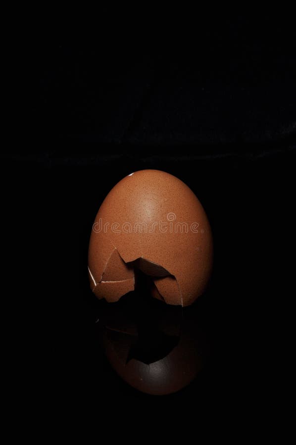 Egg Shell Isolated on Black Background.easter Egg Stock Image - Image ...