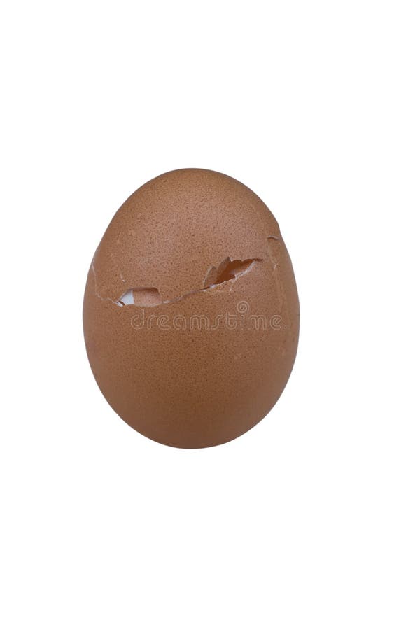Egg Shell Opening Isolated on White Background Stock Image - Image of ...