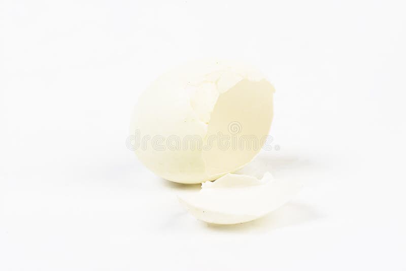 Egg Shell on White Background Stock Photo - Image of yolk, isolated ...