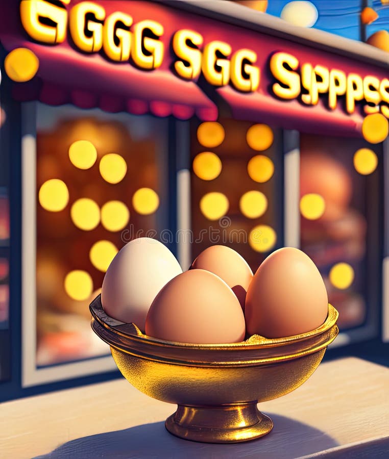 Egg Shops Commercial Business. Generative AI. Stock Photo - Image of ...