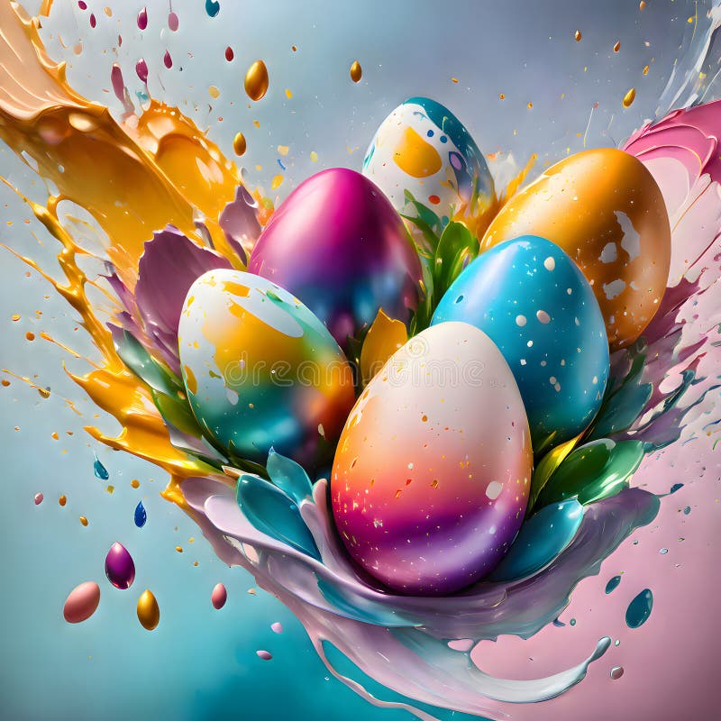 Egg Splashing Out of an Eggshell, 3d Rendering Stock Illustration ... Egg Splashing Out of an Eggshell, 3d Rendering Stock Illustration ...