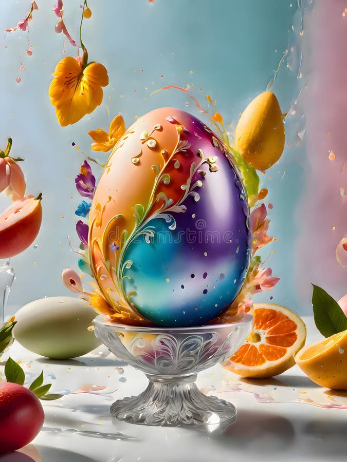 Egg Splashing Out of an Eggshell, 3d Rendering Stock Illustration ... Egg Splashing Out of an Eggshell, 3d Rendering Stock Illustration ...