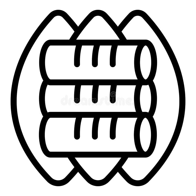 Egg Spring Roll Icon Outline Vector. Food Cuisine Stock Vector ...