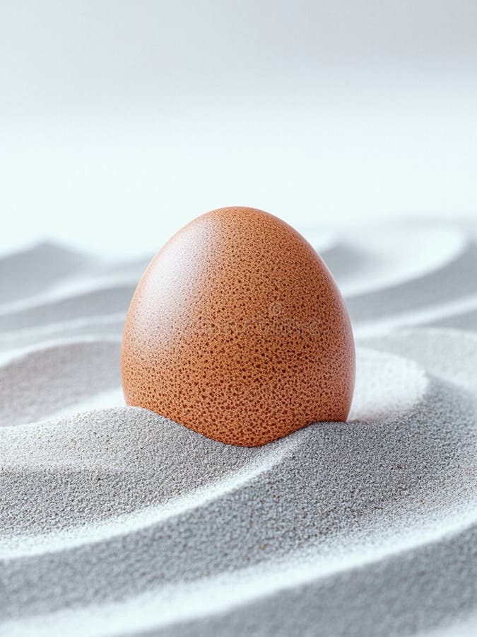 The Egg Stands in the Desert Sands Stock Illustration - Illustration of ...