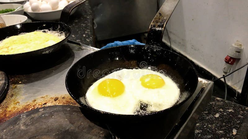 Egg Station in Breakfast Buffet, Restaurant in Cairo, Egypt. Stock ...