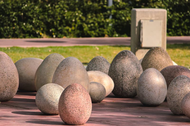 Egg statue photo at midday stock image. Image of eggs - 118005353