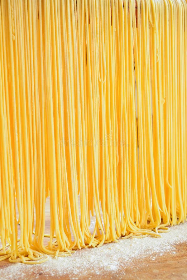 Egg Tagliolini Made at Home Stock Image - Image of kitchen, cooking ...