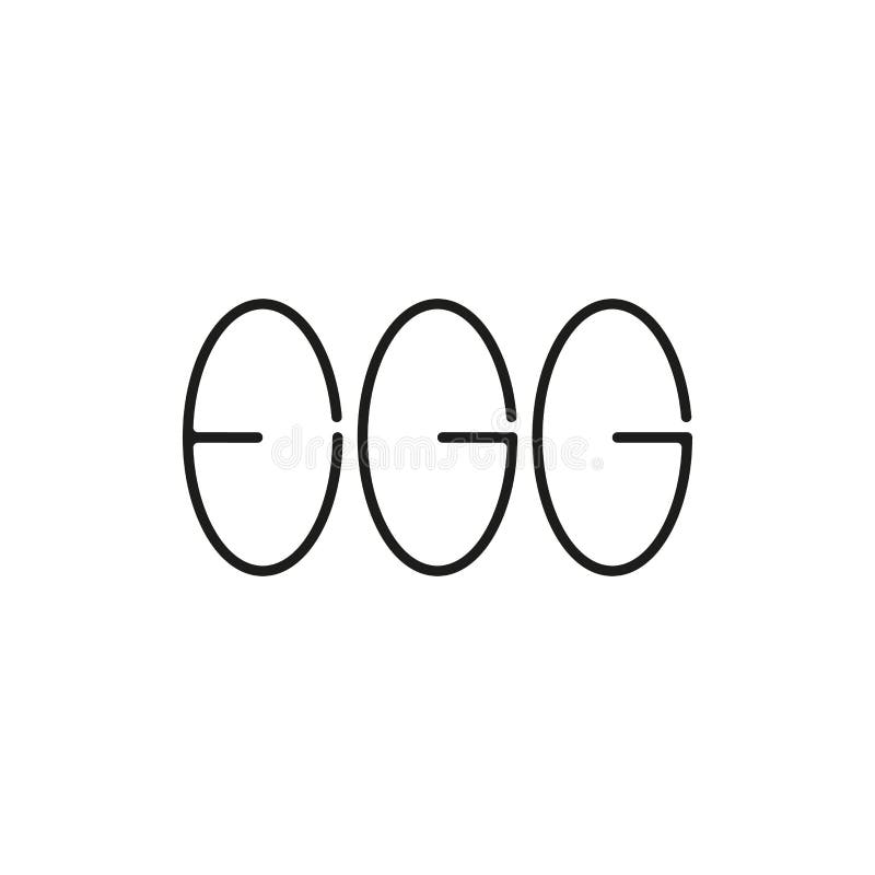 Egg Text Creative Logo Design. Simple Minimal Abstract Vector ...