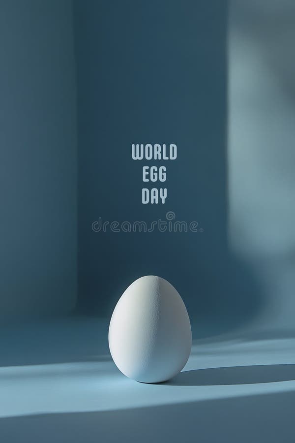 Egg and Text World Egg Day, Generative AI Stock Illustration ...
