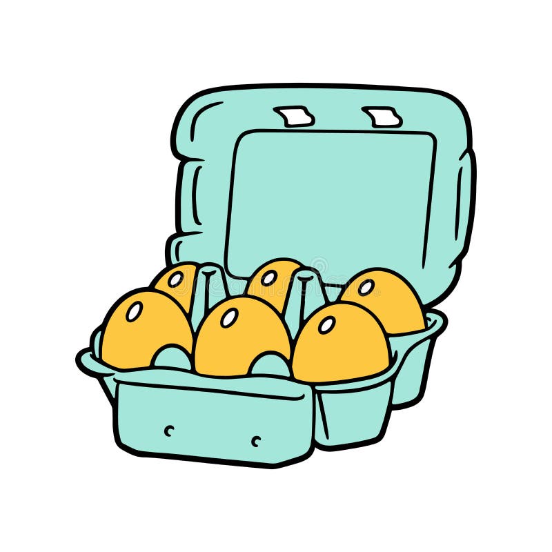 Egg Tray with Eggs. Eggs Box Icon Stock Vector - Illustration of vector ...