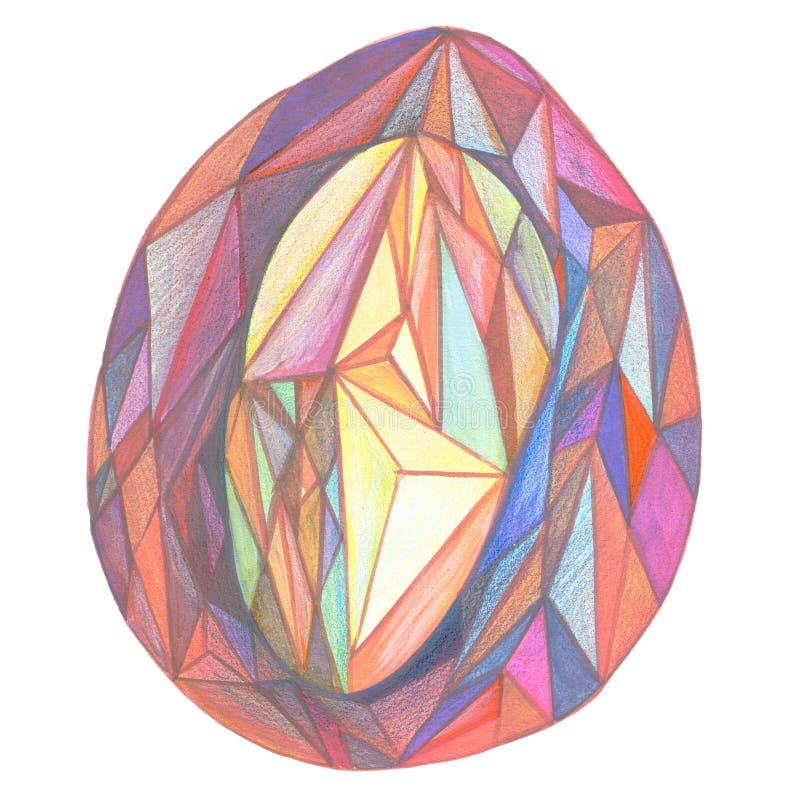 The egg of triangles stock illustration. Illustration of geometry ...