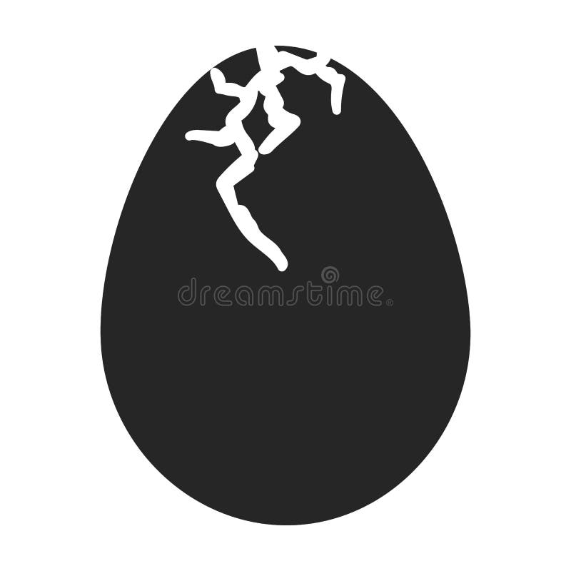 Egg Vector Icon.Black Vector Icon Isolated on White Background Egg ...