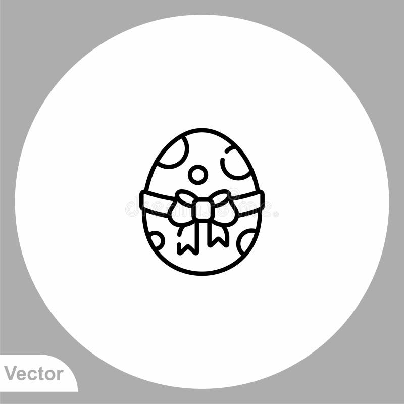 Egg Vector Icon Sign Symbol Stock Vector - Illustration of easter ...