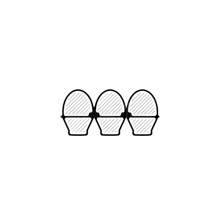 Egg Line Icon. Egg Linear Hand Drawn Pen Style Line Icon Stock Vector ...