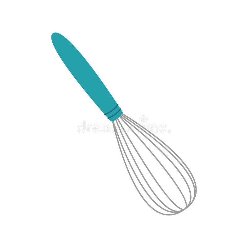Whisk in Cartoon Style Isolated on White Stock Vector - Illustration of ...