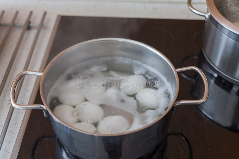 Egg Whites are Boiled in Water Stock Photo - Image of yolk, healthy ...