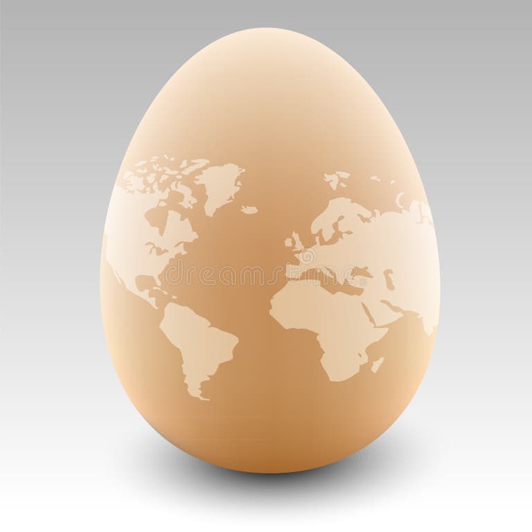 Egg with world map stock illustration. Illustration of vector - 19149759