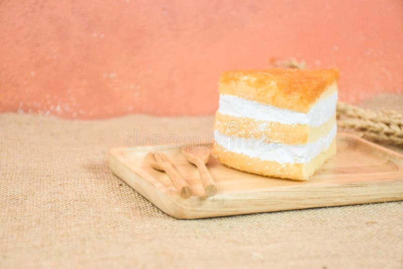 Egg Yolk Gold Thread Cakes Stuffed with Cream Stock Image - Image of ...