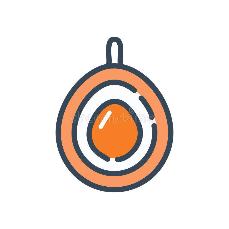 Egg Yolk Icon. Round Icon with a Yellow Yolk Inside a White Egg Stock ...