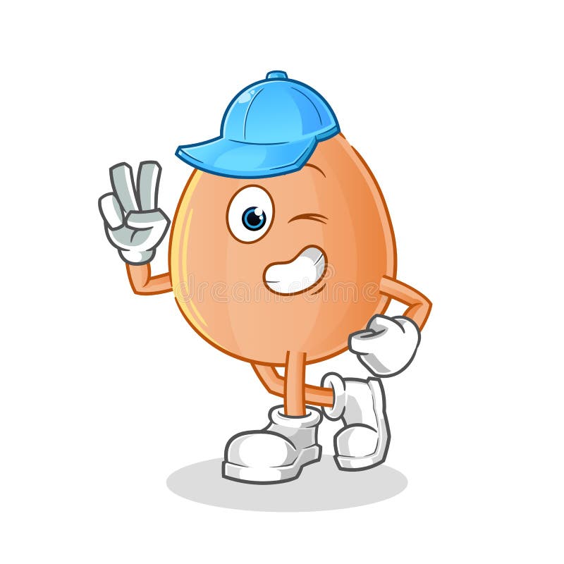 Egg Young Boy Character. Cartoon Mascot Vector Stock Illustration ...