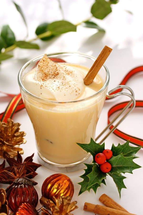 Eggnog at christmas time stock photo. Image of drink - 22398938