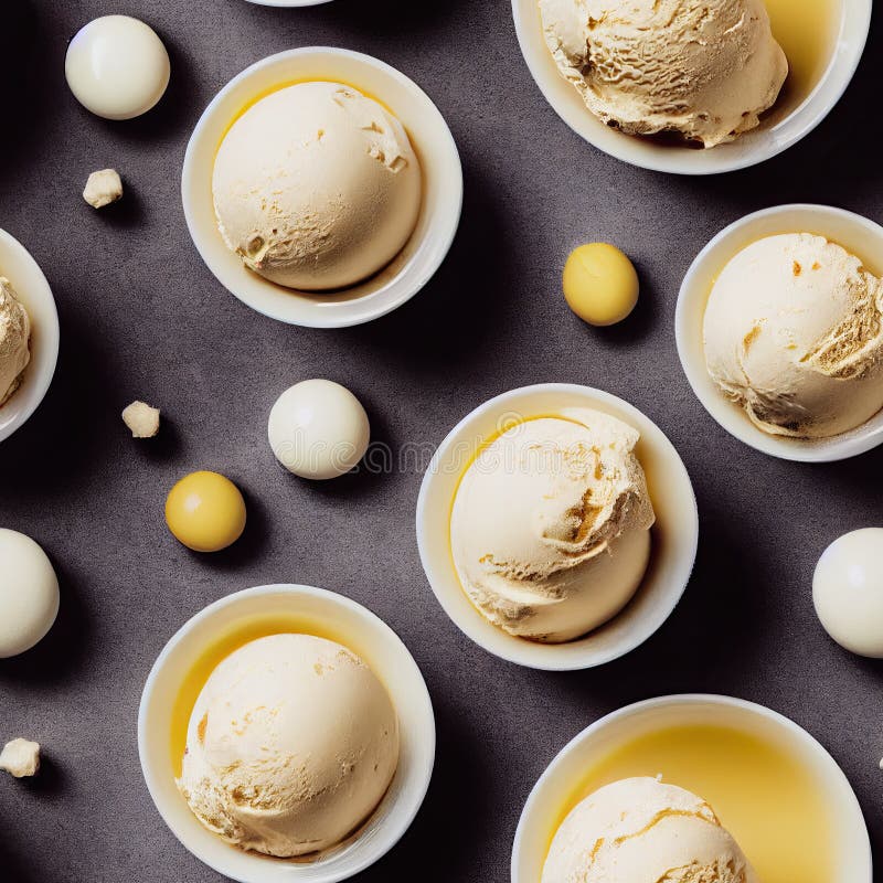 Eggnog Ice Cream on Seamless Texture Tile Stock Illustration ...