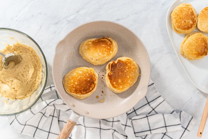 Eggnog pancakes stock photo. Image of preparing, food - 273678012