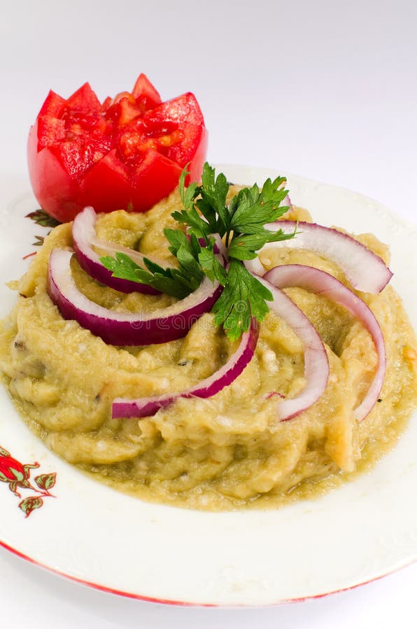 Eggplant Salad - Romanian Cuisine Stock Photo - Image of green, baked ...