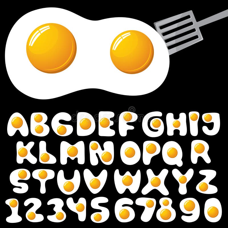 Eggs alphabet stock vector. Illustration of design, letters - 20561075