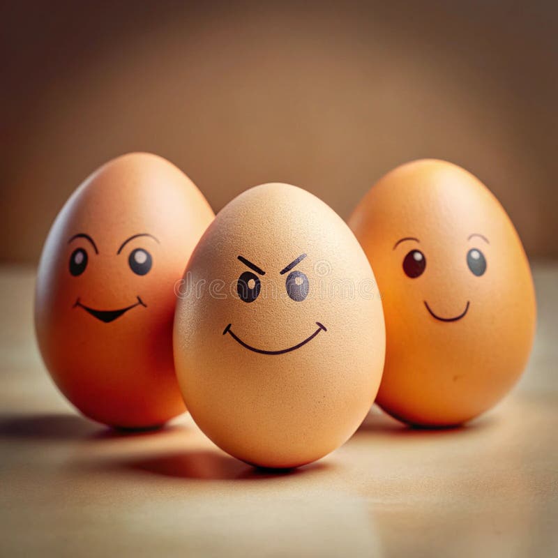 Eggs with Attitude Take on Emotions Generative Ai Stock Illustration ...