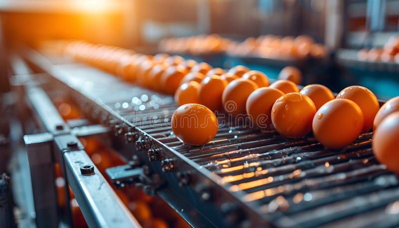 Eggs on an Automatic Conveyor Belt in an Egg Collection System ...