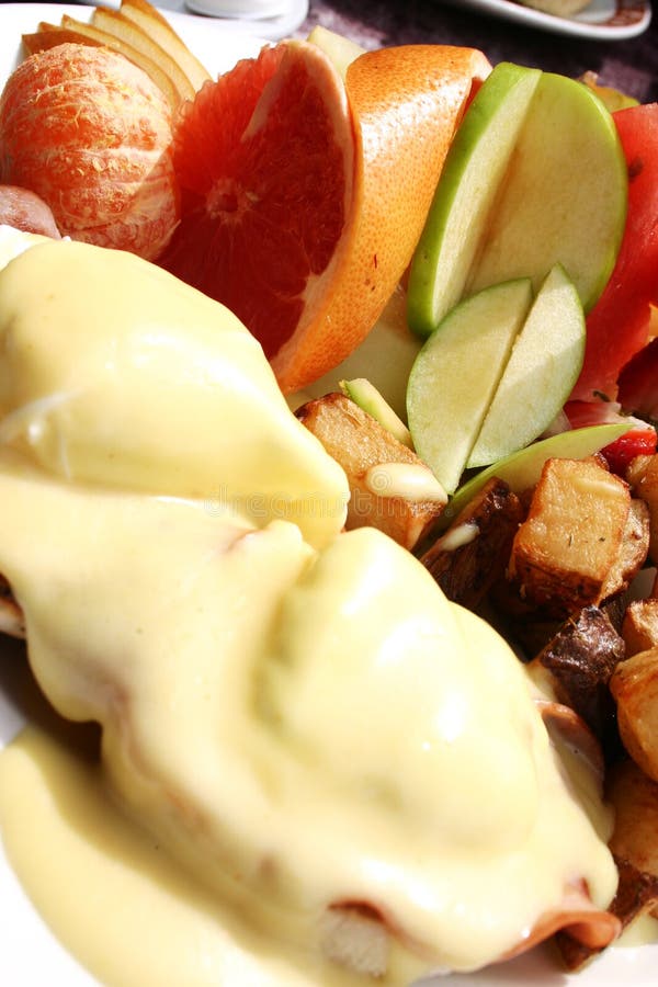 Eggs benedict stock photo. Image of morning, apple, yellow - 709670