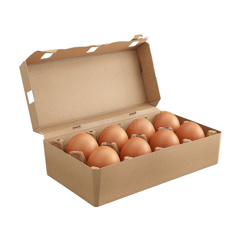 Eggs in a Box on Transparent Background - Ai Generated Stock ...