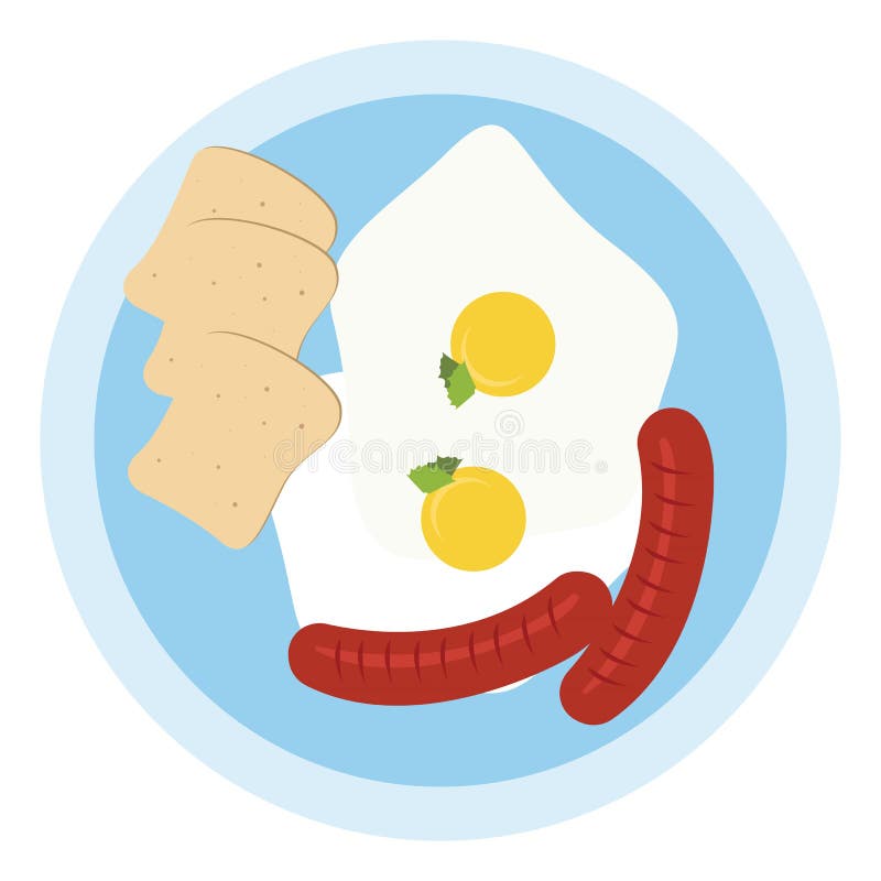 Eggs for breakfast, icon stock vector. Illustration of graphic - 261368700