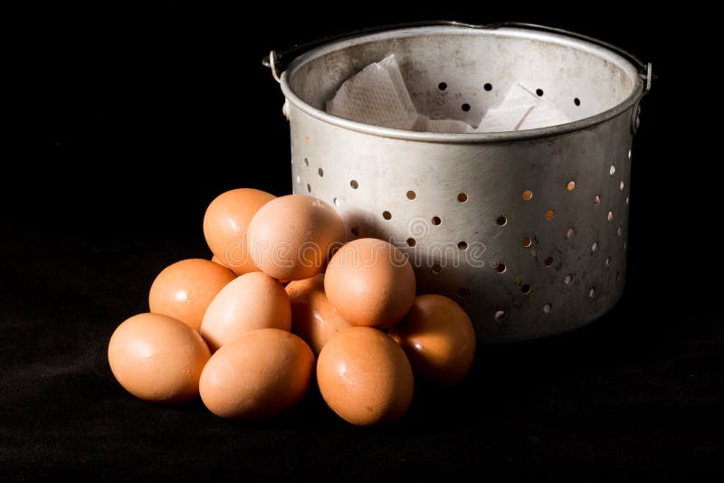 Eggs and bucket stock photo. Image of breakfast, cuisine - 57942190