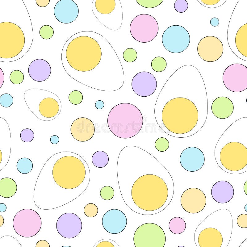 Eggs and Dots Seamless Pattern Stock Illustration - Illustration of ...
