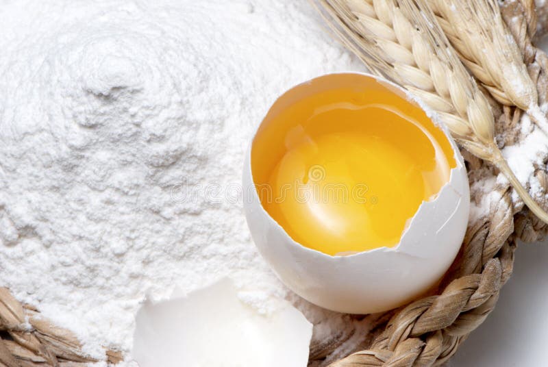 Eggs and flour stock image. Image of white, flour, studio - 10527659