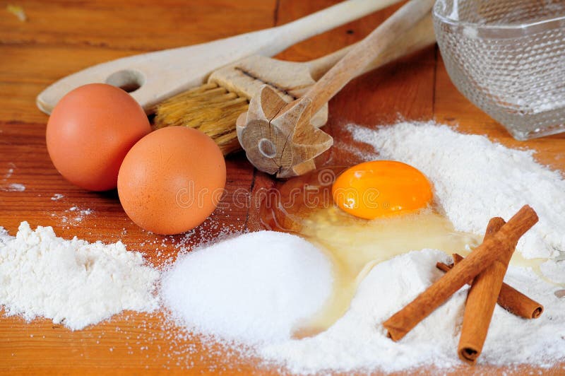 Eggs flour Kitchen baking stock image. Image of kitchen - 18409691