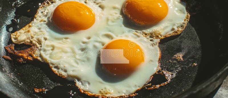 Eggs Frying in a Skillet Showcasing Breakfast Versatility and ...